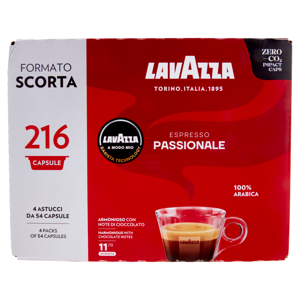 Lavazza A Modo Mio Espresso Passionale 216 capsule 1.620 g | Carrefour