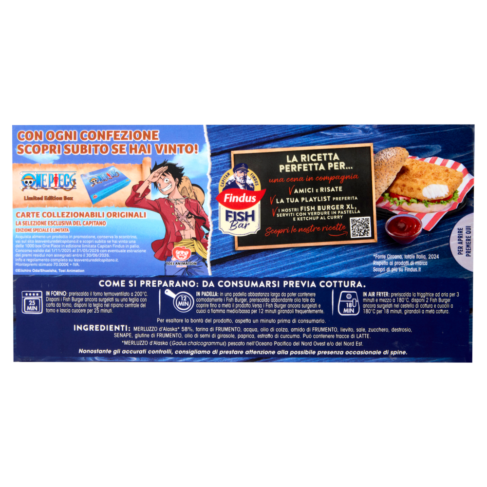 Capitan Findus Fish Bar 2 Fish Burger XL 270 g | Carrefour
