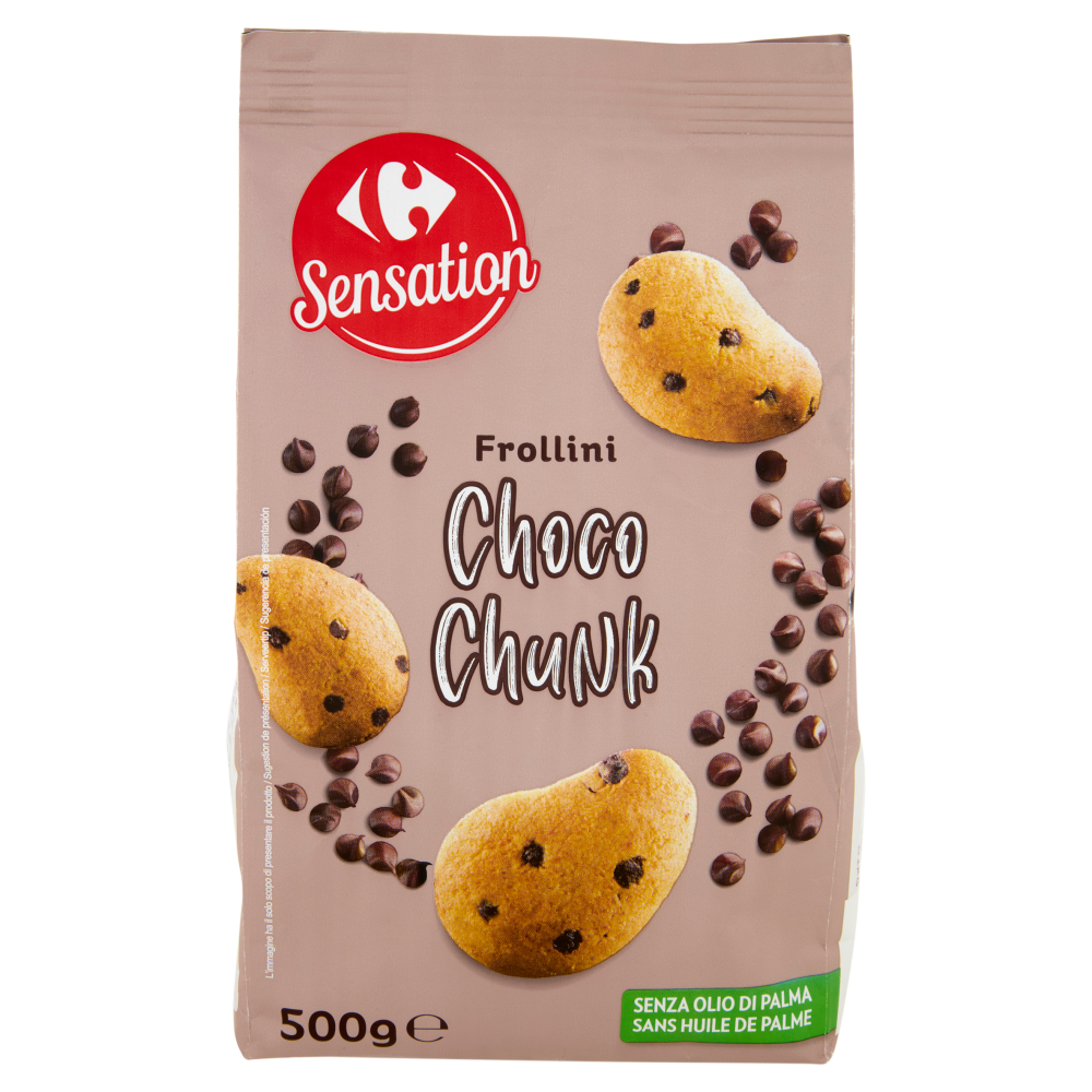 Carrefour Sensation Frollini Choco Chunk 500 g | Carrefour