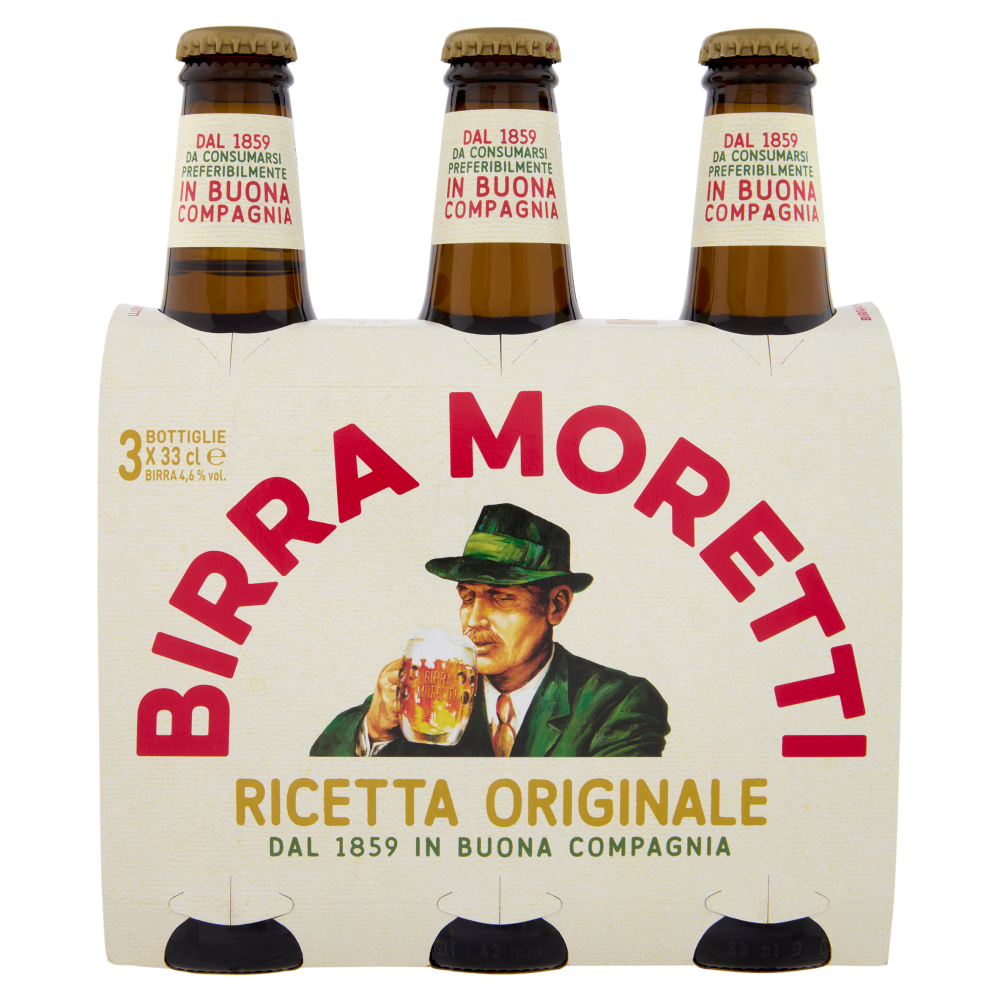 Birra Moretti Ricetta Originale 3 x 33 cl | Carrefour