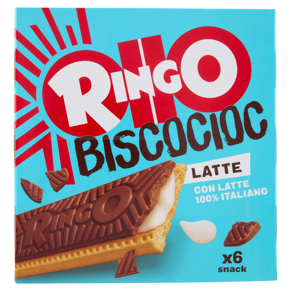 Ringo Snack Bisco Cioc Snack con Latte Italiano 6 porzioni 162g | Carrefour