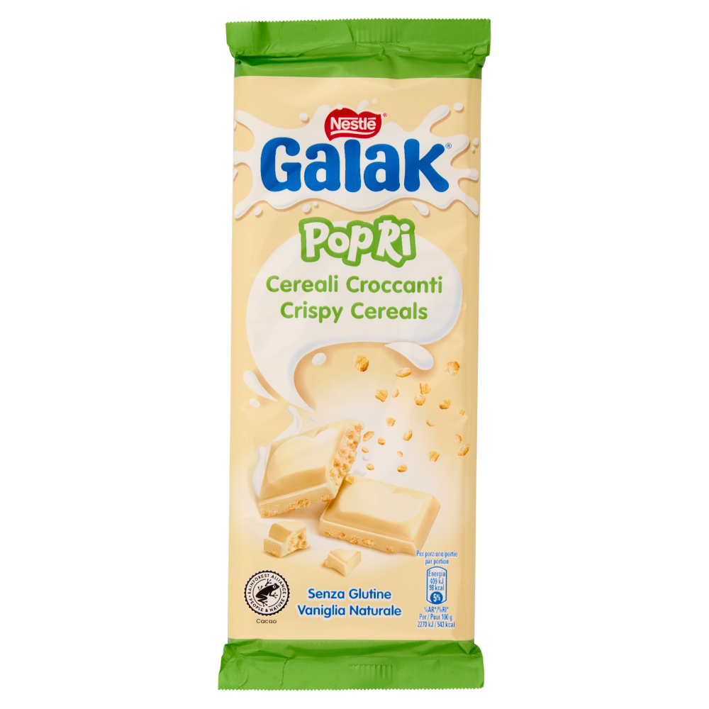 NESTLÉ Galak PopRi Tavoletta di Cioccolato Bianco con Cereali 90 g ...