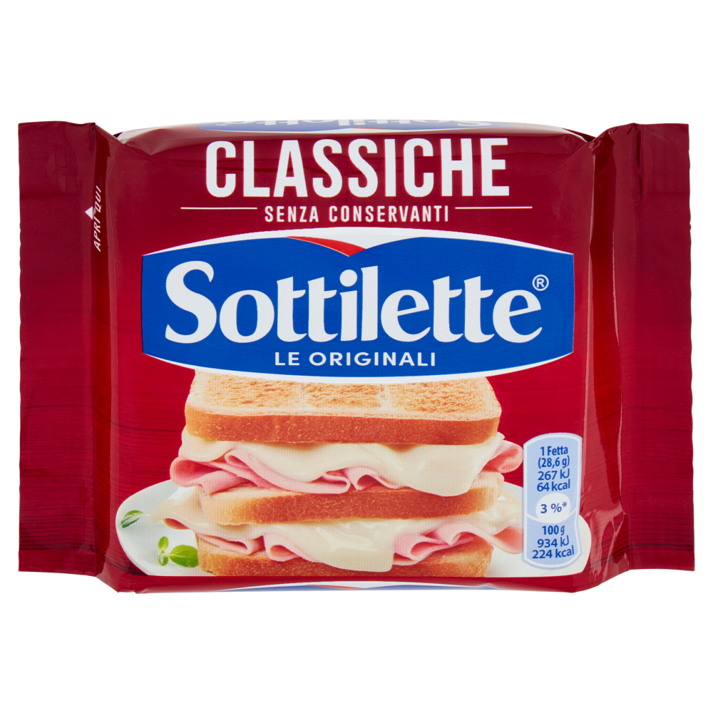 Sottilette Classiche formaggio fuso a fette - 200g | Carrefour