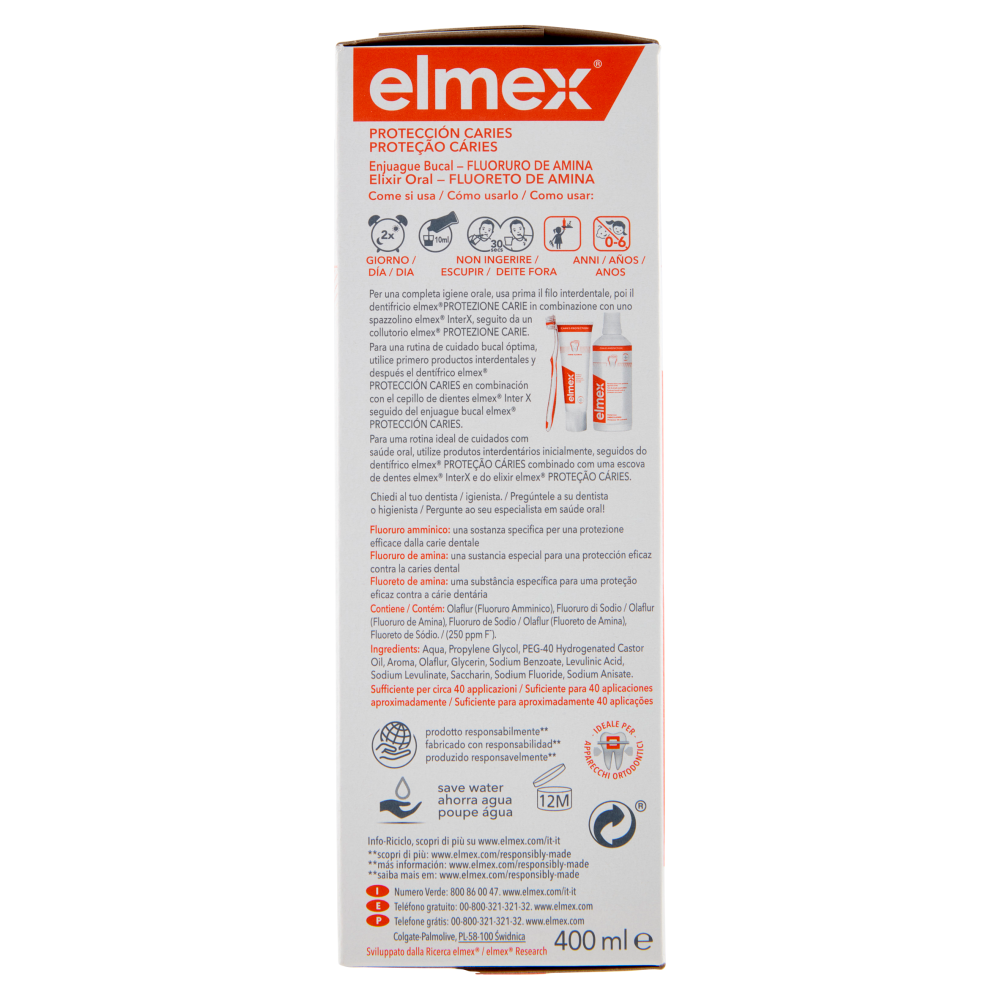 elmex collutorio Protezione Carie rinfresca l'alito 400 ml | Carrefour