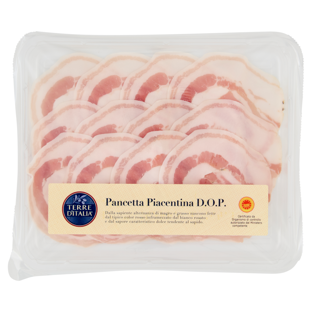Terre d'Italia Pancetta Piacentina D.O.P. 110 g | Carrefour