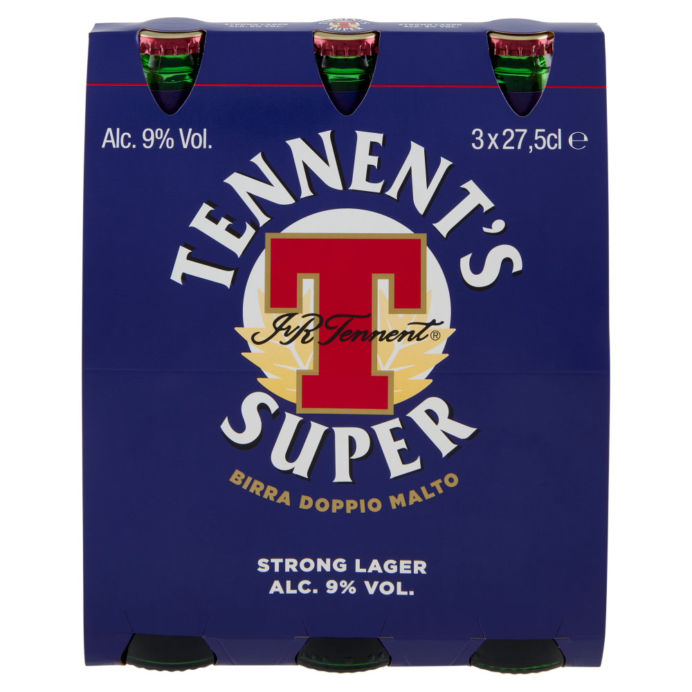 TENNENT'S SUPER Birra strong lager doppio malto bottiglia 3x27,5cl ...