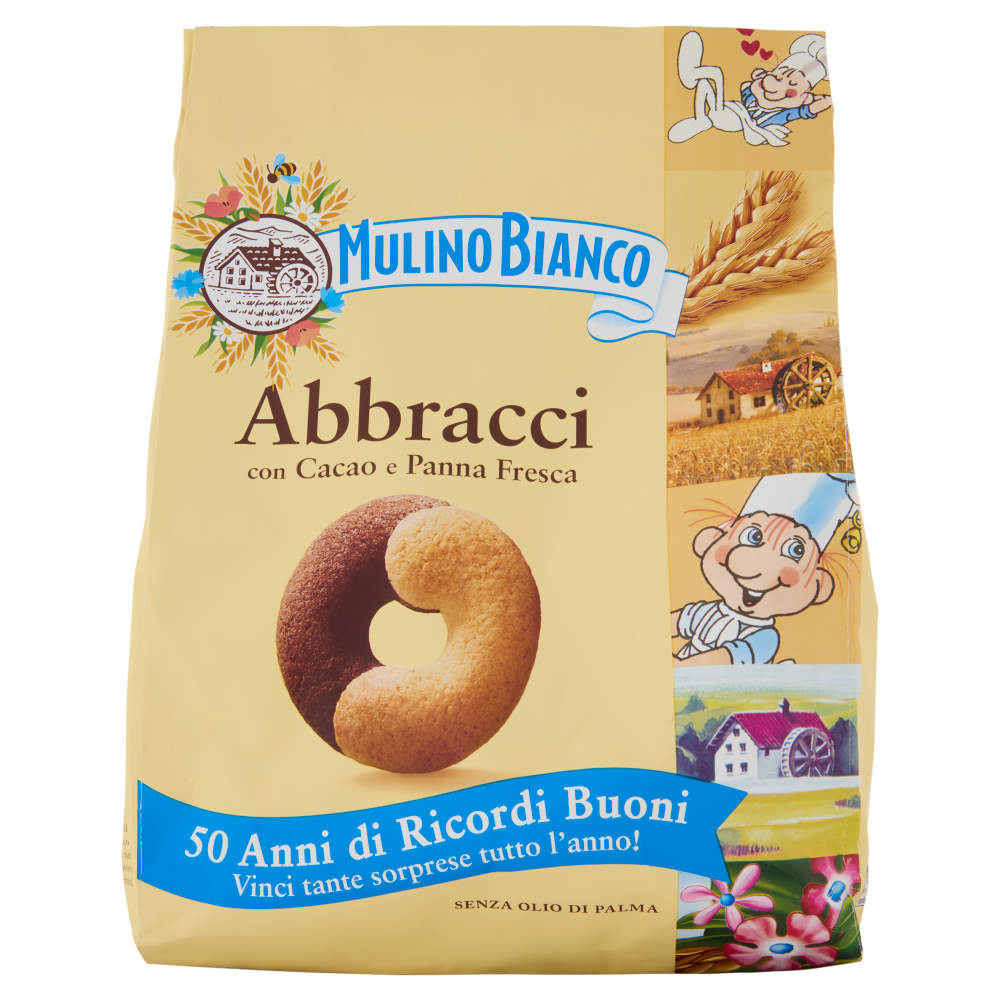 Mulino Bianco Abbracci Biscotti con Cacao e Panna Fresca 700g | Carrefour