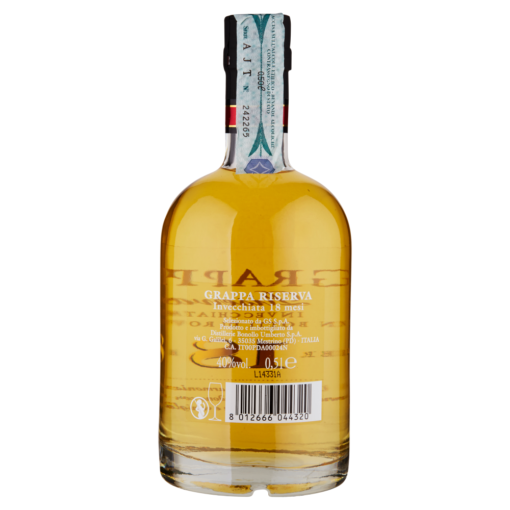 Grappa Riserva Invecchiata 18 mesi 0,5 l | Carrefour
