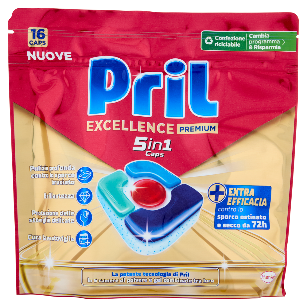 PRIL Excellence Premium 5in1 Caps 16pz (297,6g) | Carrefour