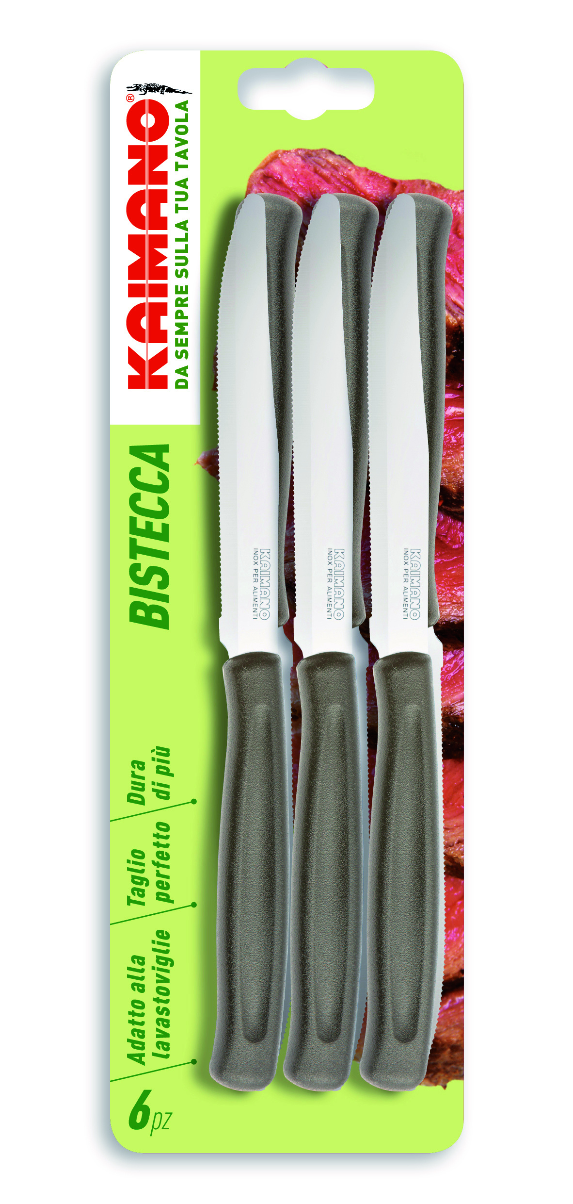 Kaimano Coltello speciale bistecca cm 11.5 Marrone 6 pz | Carrefour