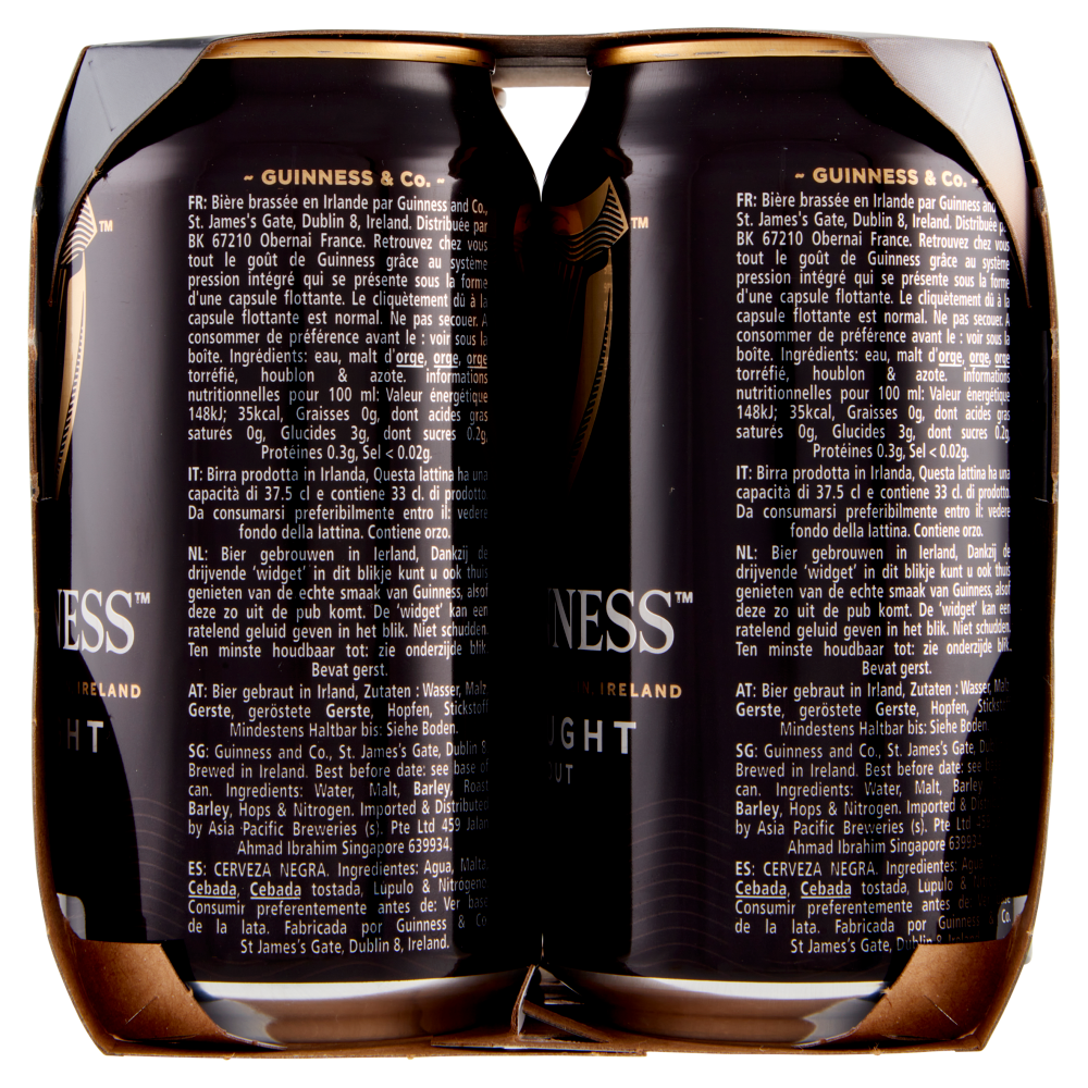 Guinness Draught Stout 4 x 330 ml | Carrefour